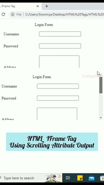 Html Iframe Tag And Its Attributes Iframe Tag Htmltutorial Htmlcourse Htmlbeginners Youtube