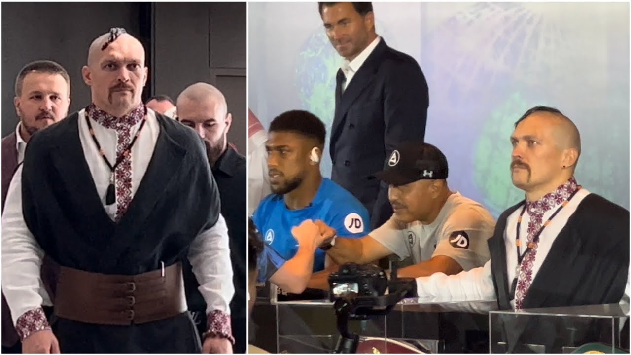 USYK ‘DRESSED AS A UKRAINIAN WARRIOR’ ARRIVES AT PRESS CONFERENCE ...