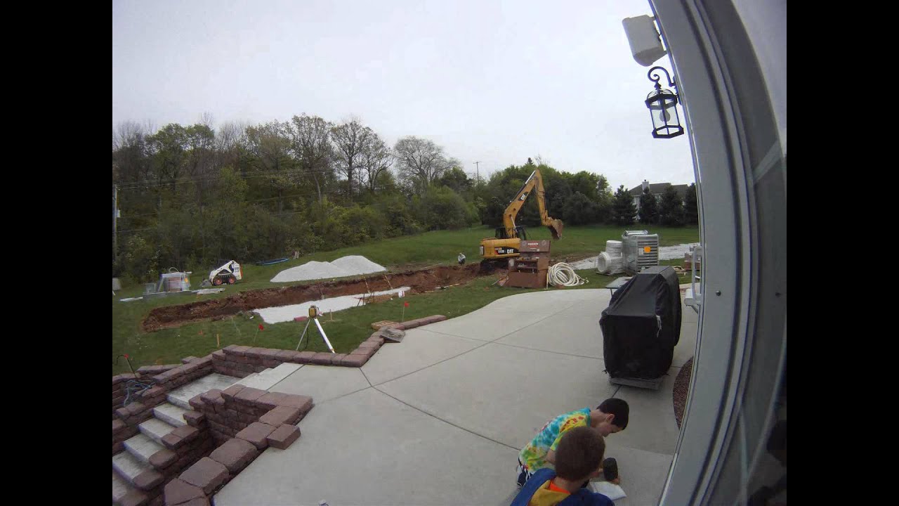 Large Inground Vinyl Liner Swimming Pool Dig: Penguin Pools - YouTube