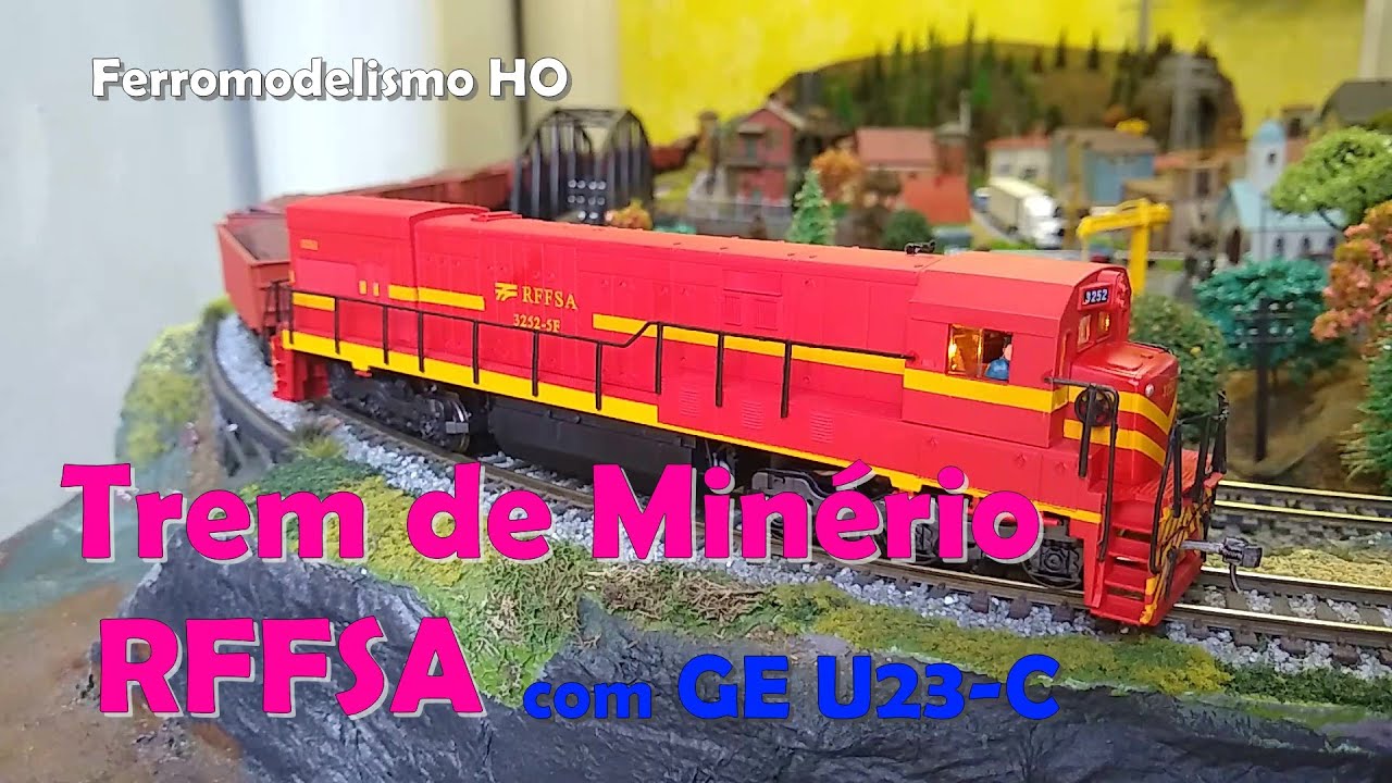 Trem de Minério RFFSA com U23 C (181) - YouTube
