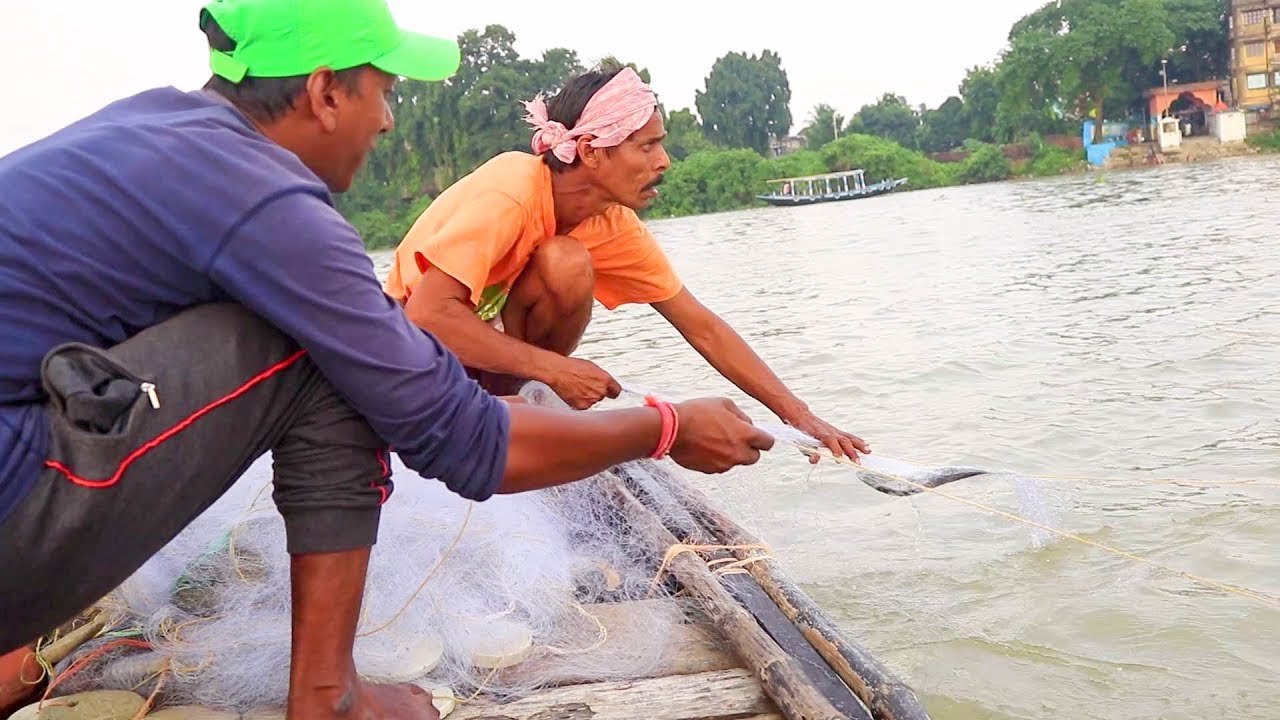 Catch n Cook Fish In Ganges River - Cooking hilsa fish Recipe by ...