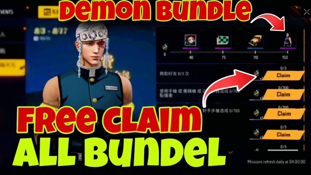 free fire free demon bundle | upcoming update in free fire | free fire ...