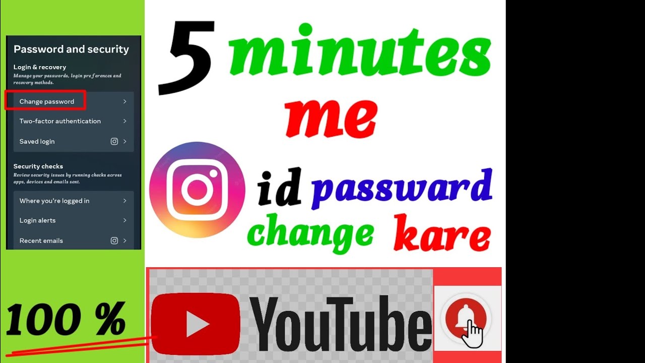 instagram id ka password kaise change karte hai || very easy trick ...