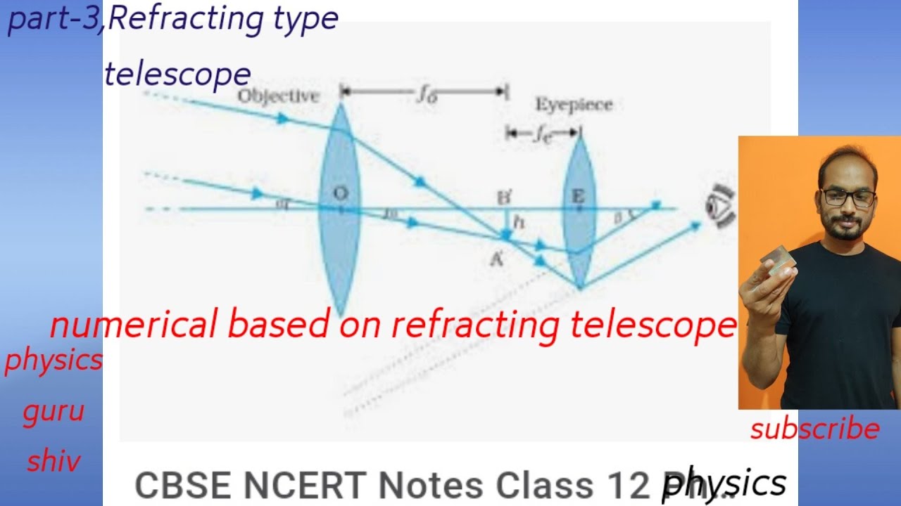 class-12th,numerical based on refracting telescope - YouTube