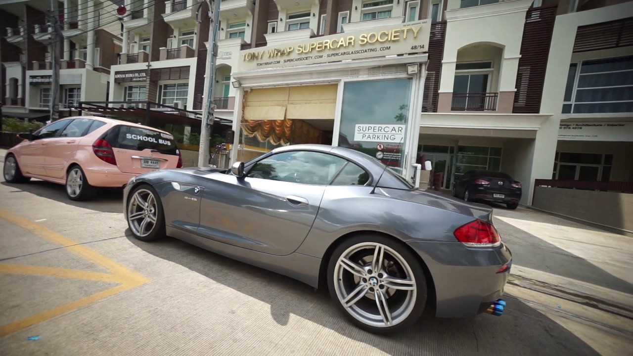 Glossy Grey Metallic Wrapped BMW Z4 - YouTube