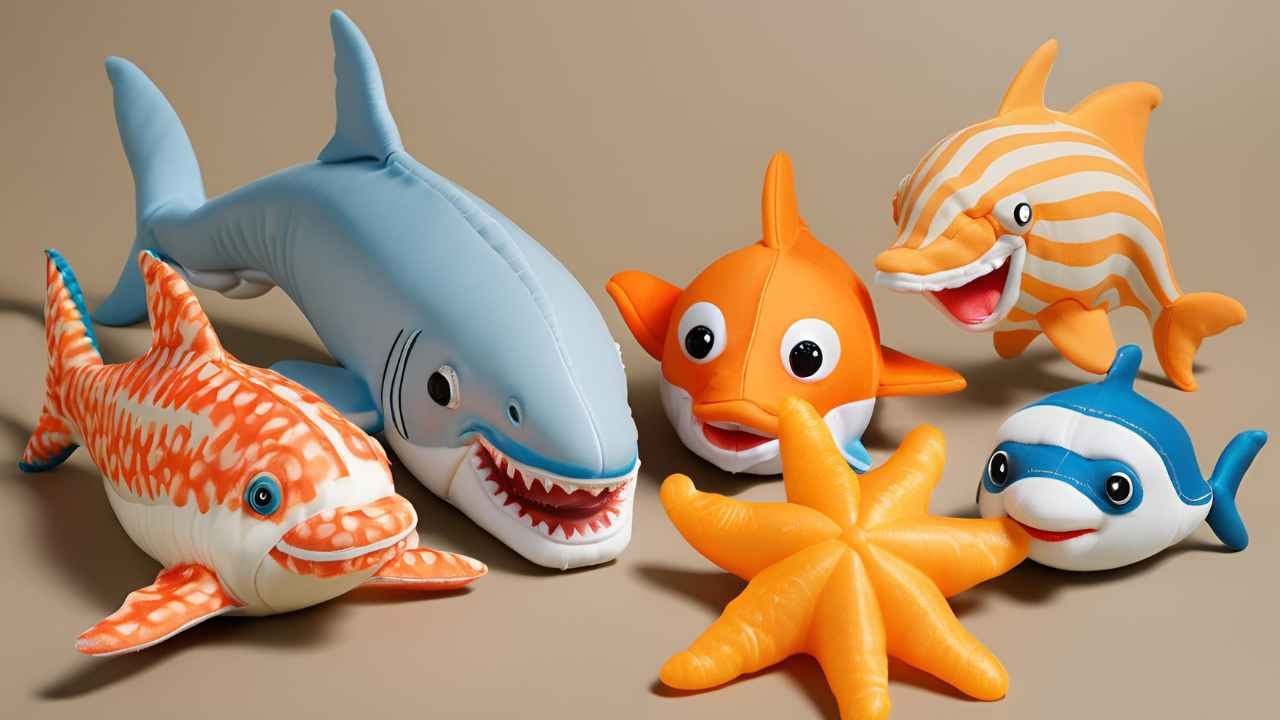 Aventura de amigos del océano: Puffer, Clown, Tang, Eel, Goldfish, Sea ...