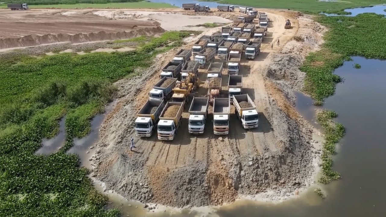 Amazing Project !! Mega Bulldozer & Dump Trucks Transform Land the New ...