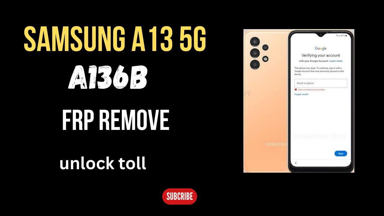 Samsung A13 5G FRP Remove unlock toll A136B FRP Bypass tast point ...