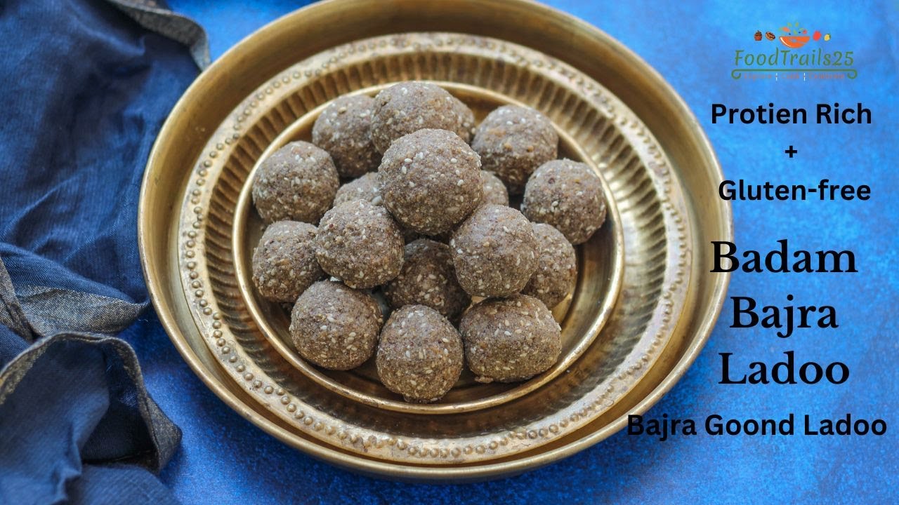 Winter Special Badam Bajra Ladoo/Bajra Goond Ladoo Recipe/Bajra Dink ...
