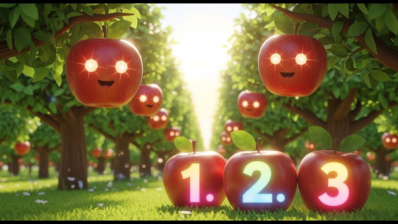 Counting Apples in the Sunny Orchard | Nursery Rhyme Song for Kids ...