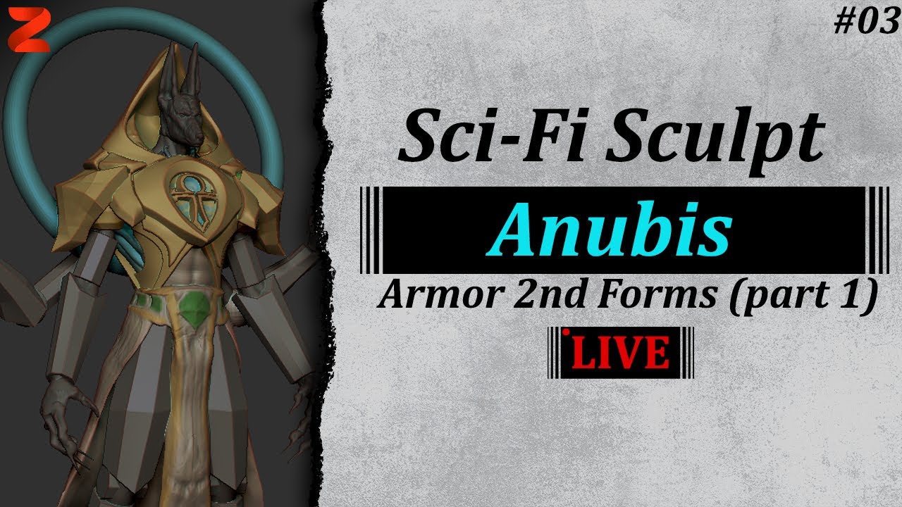 Anubis Sci-fi Sulpting in Zbrush [BR-ENG] - YouTube