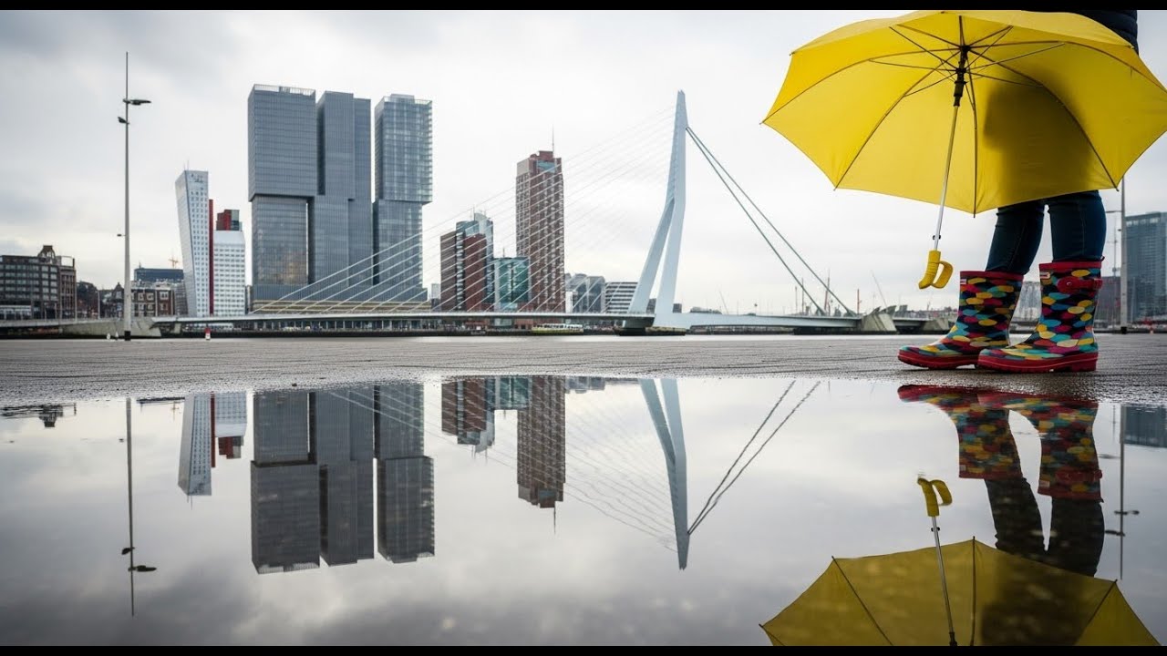4K | Soft Rain Walk in Rotterdam 🇳🇱😱 - Walking Tour 2025 - YouTube