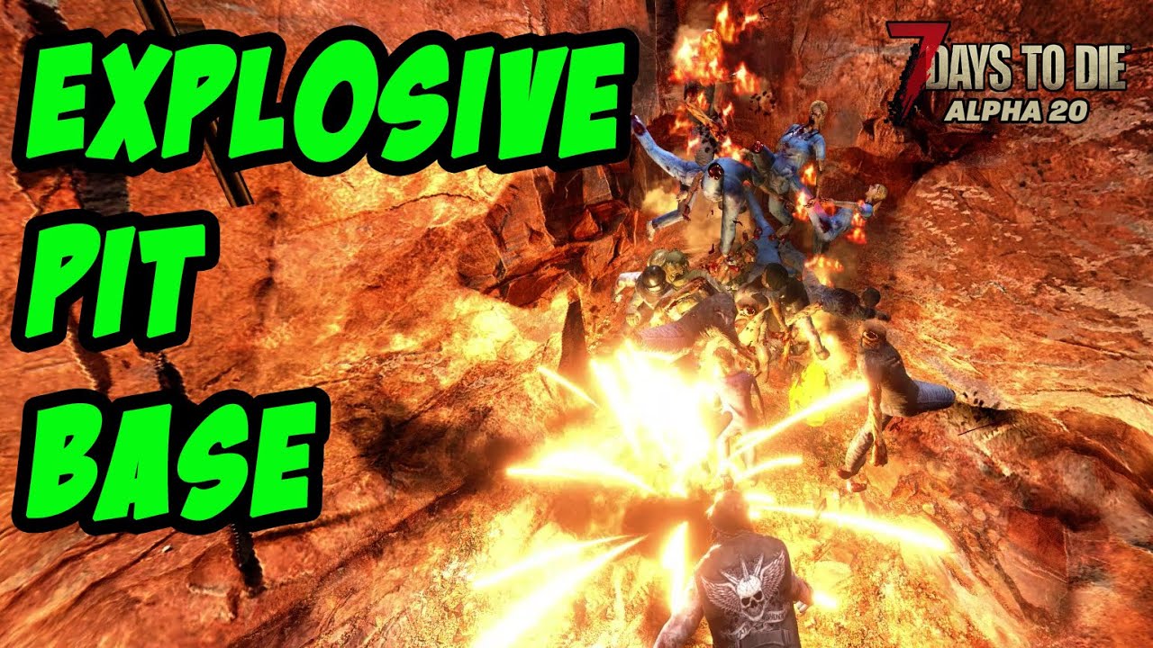 A base for explosive horde nights! (7 Days to Die: Alpha 20) - YouTube