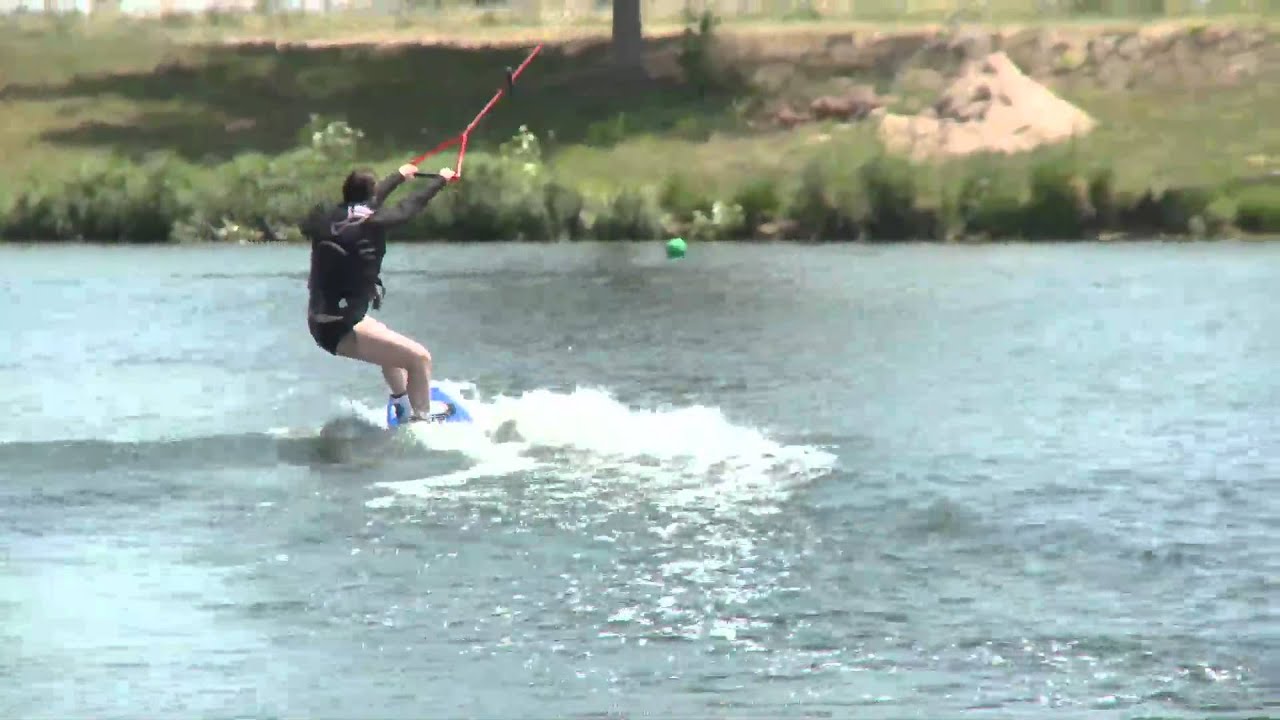 Boatless wakeboarding in Colorado - YouTube