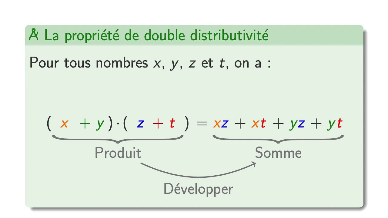 C02E04 - Double distributivité - YouTube