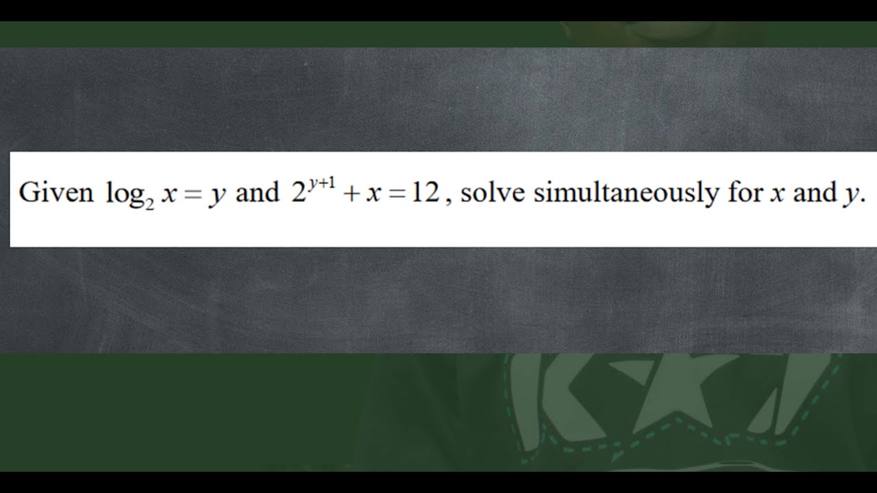Algebra Revision - Simultaneous Equations (Grade 12) - YouTube