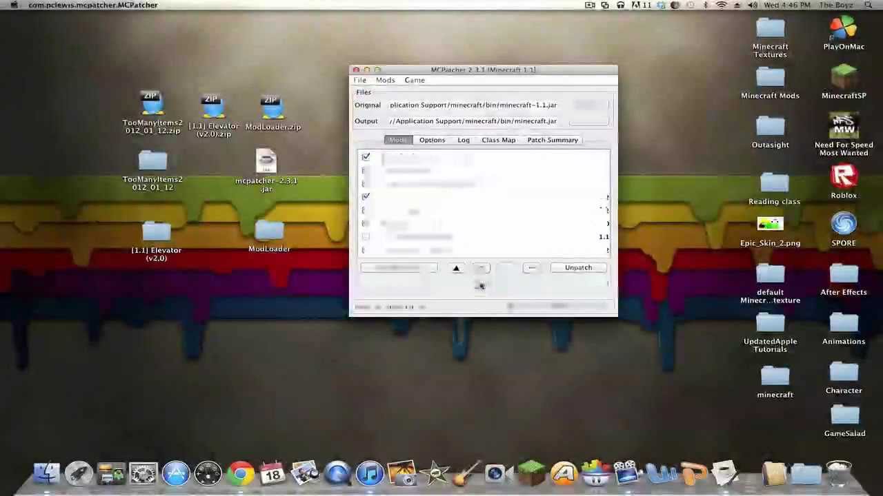 How to install Minecraft mods with mcpatcher 1.1 - YouTube