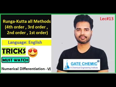 Runga-Kutta (4th , 3rd, 2nd, 1st order) Method| ND-VI | GATE Chemic ...