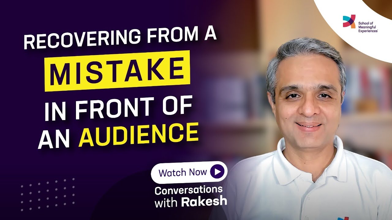 Recovering from a mistake in front of an audience |Episode 163 ...