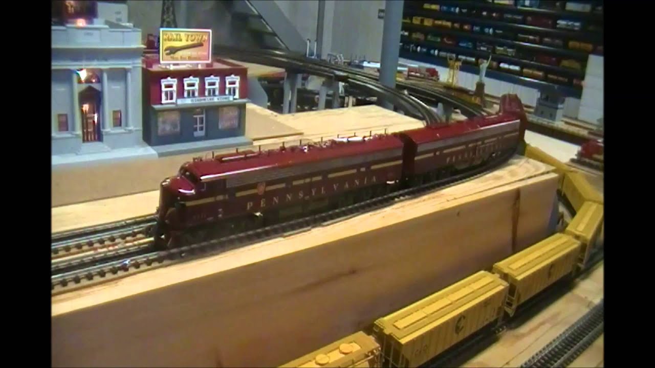 MTH PRR E-8 A-B-A Diesel Set - YouTube