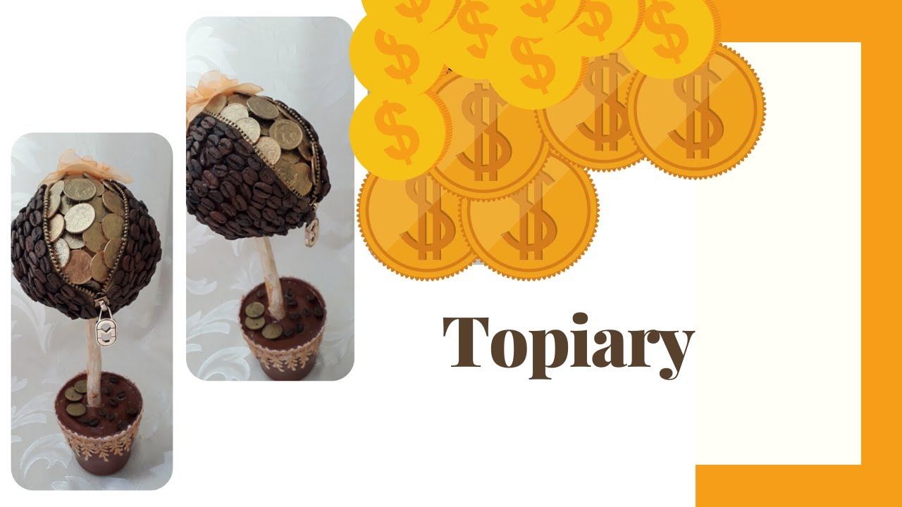 DIY//Dollar Tree Topiary//How to make a topiary with coffee beans//Tutorial - YouTube