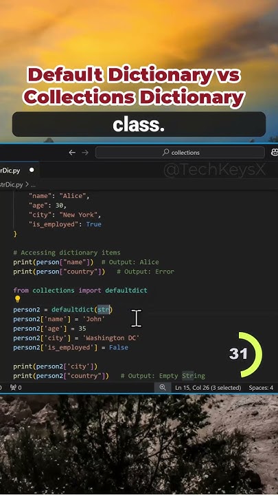 Default Dictionary vs Collections Dictionary Access Missing Keys #python #datascience # ...