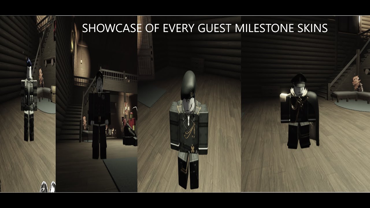 showcasing every new guest 1337 milestone skins - YouTube