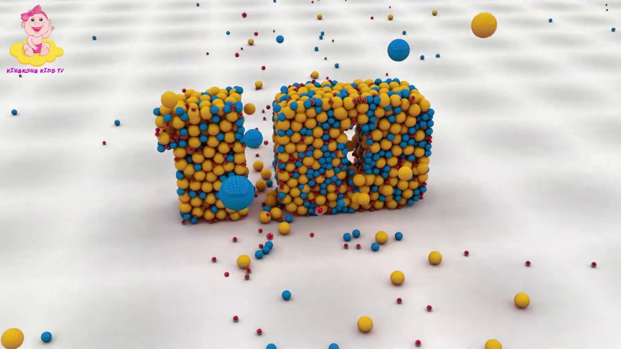Counting 3D Numbers 0 to 10 with Animation Balls - YouTube