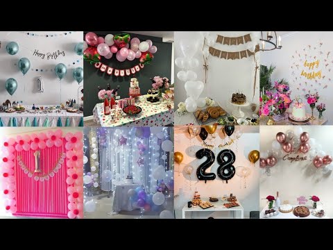 🌈Simple & Beautiful Birthday Decoration ideas at home/Easy Birthday ...