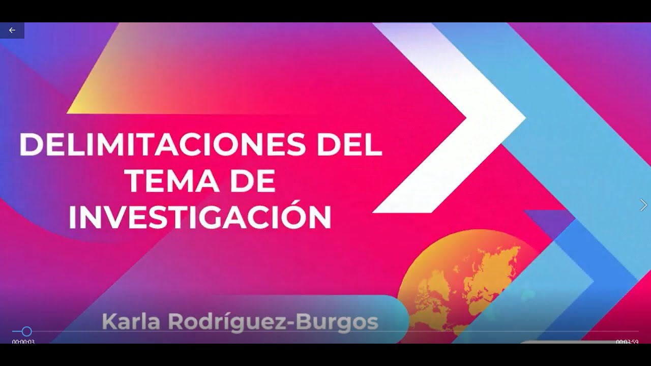Cómo delimitar el tema de investigación - YouTube