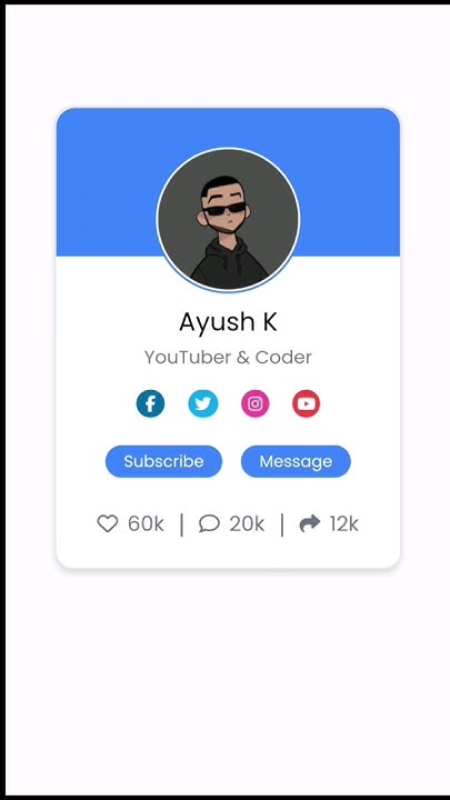 Profile Card Using Tailwind Css Htmlform Coding Frontenddev Cssframework Html Youtube 