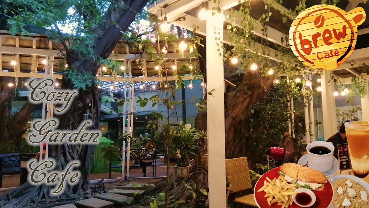 Greenhills Shopping Center | Brew Cafe | COZY CHILL GARDEN CAFE - YouTube