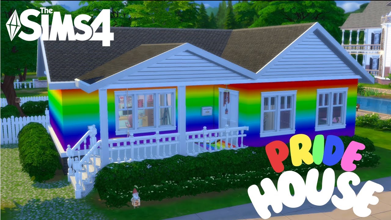 every room is a different pride flag in the sims 4 + CC links - YouTube