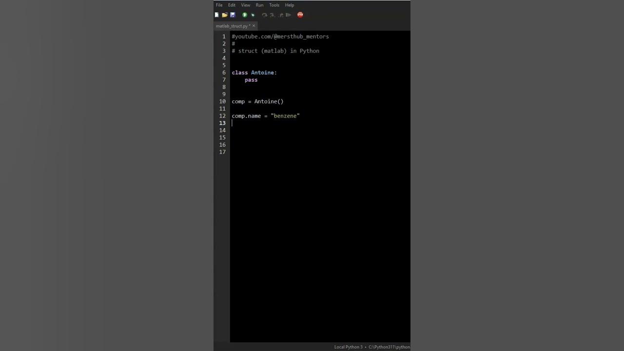 `struct` matlab in Python - YouTube