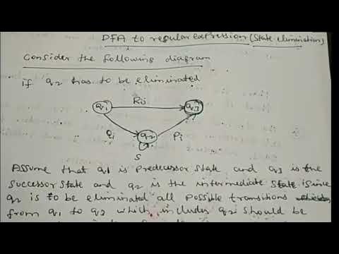 DFA to regular expression|state elimination method|Theory of ...