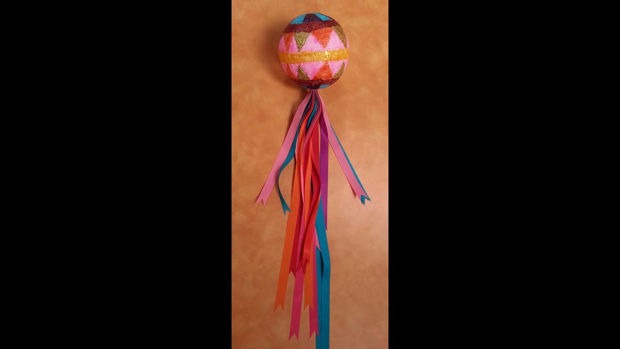 How To Make a Lightweight Ball with Streamers on Hands On Crafts for ...