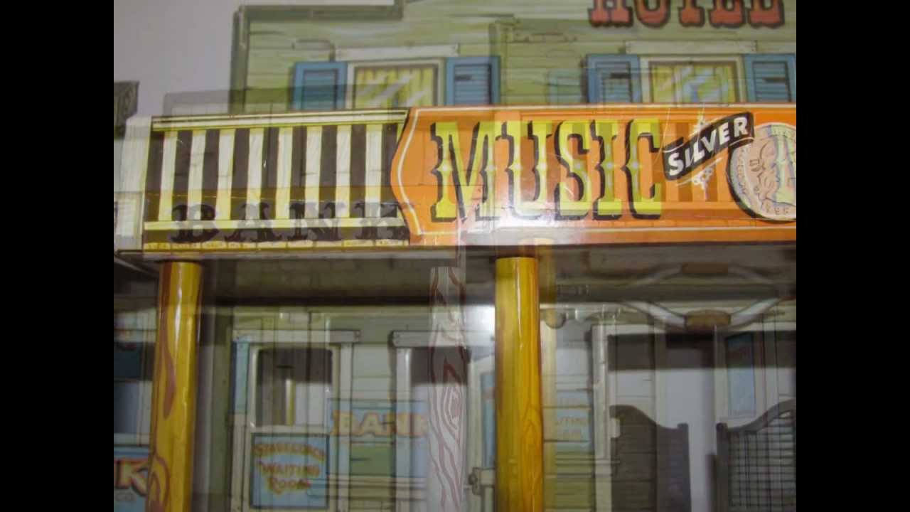 Vintage Marx Dodge City Western Town Tin Litho - YouTube