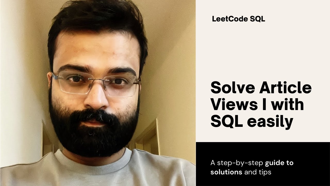 Problem4 Leetcode 1148 Article Views I Sql Solution Youtube 6198