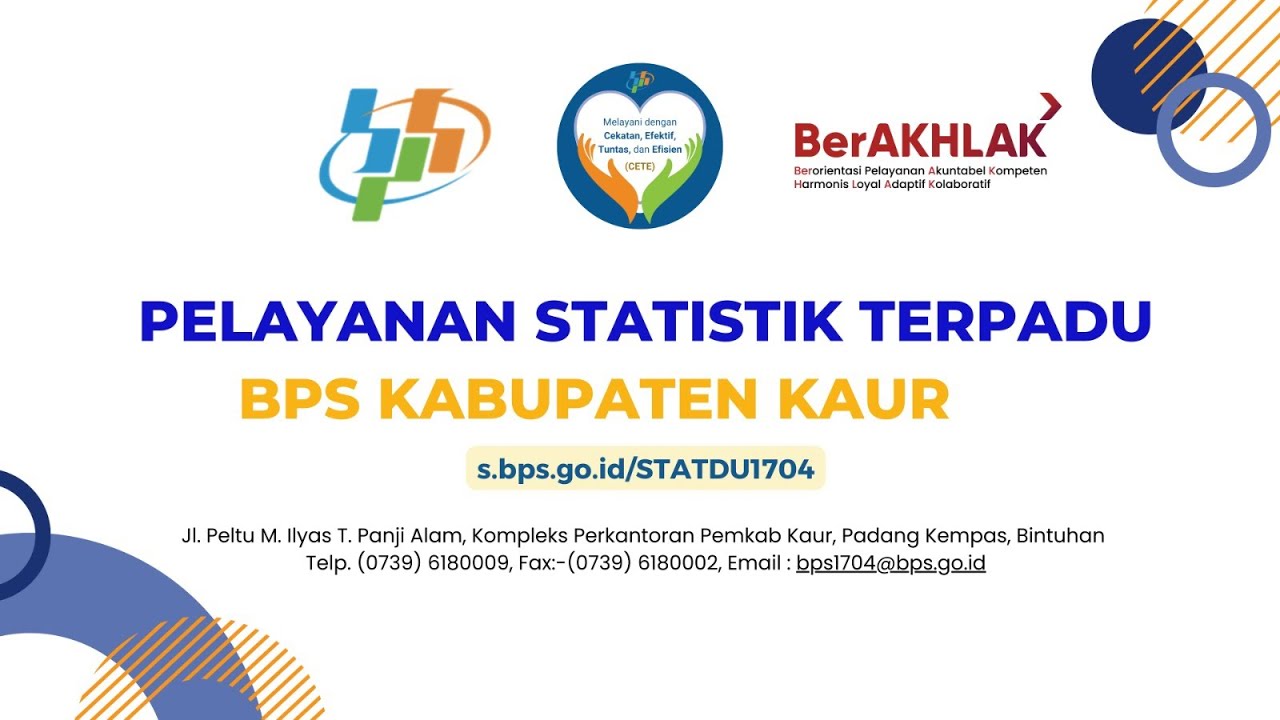 Profil Pelayanan Statistik Terpadu BPS Kabupaten Kaur - YouTube