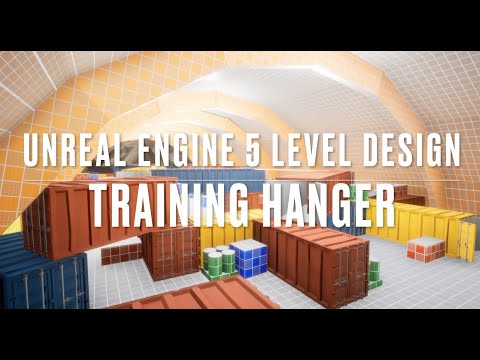UE5: Level Design: FPS Map - Training Hanger - Detailed Blockout ...