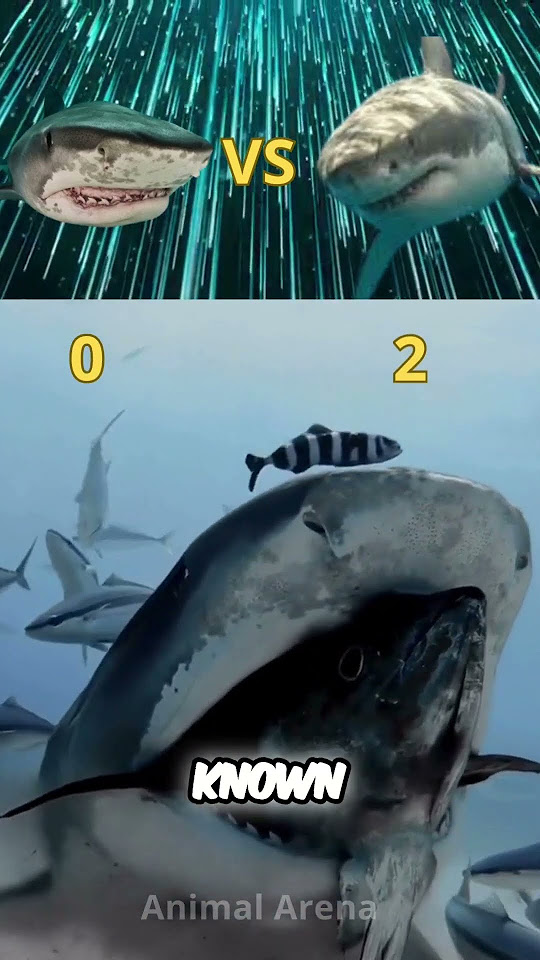 Tiger Shark vs. Great White Shark: Ultimate Ocean Predator Showdown! # ...