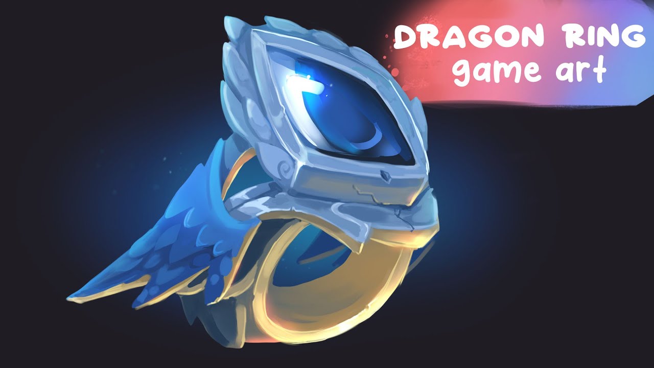 Dragon Ring Game Asset Digital Painting Process - YouTube