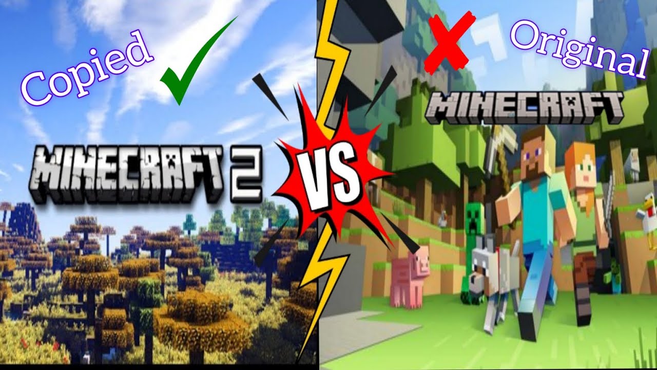 Minecraft Original vs Fake top 3 Minecraft copied games. J VEER ...