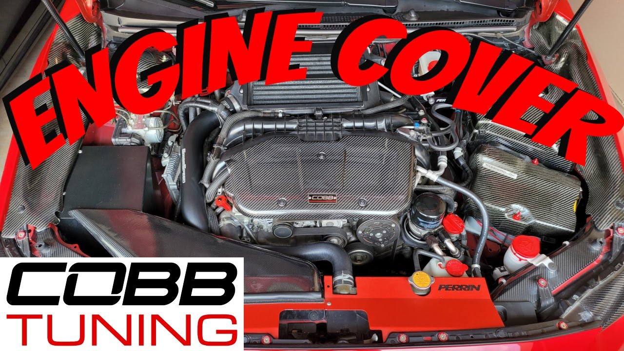 2015+ WRX/STI COBB Redline Carbon Fiber Engine Cover Full Install - YouTube