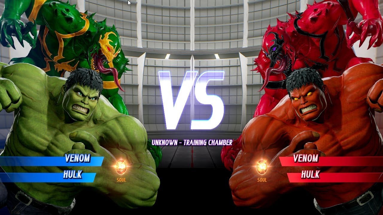 Green Venom & Hulk VS Red Venom & Red Hulk - Marvel vs Capcom Infinite ...
