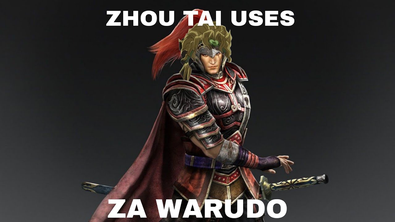DYNASTY WARRIORS 8 ZHOU TAI USES ZA WARUDO!!! JOJO MEME - YouTube