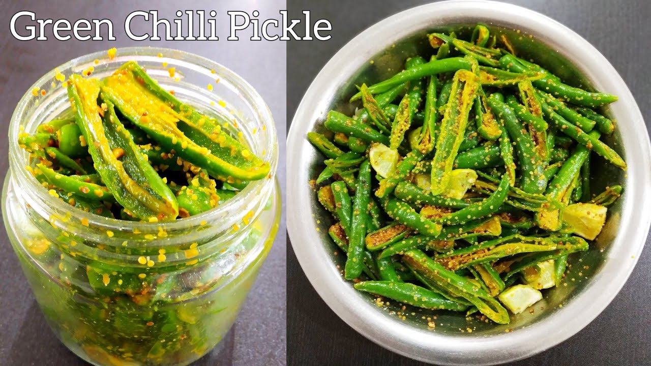 Green Chilli Pickle Recipe हरी मिर्च का आचार Pickle Recipe Mirchi Ka ...