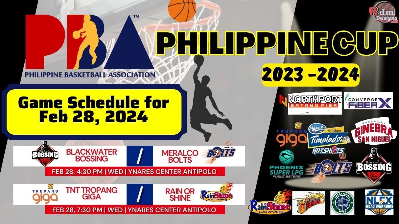 Pba Game Schedule for Feb 28, 2024 | PBA Philippine Cup 2023-2024 ...