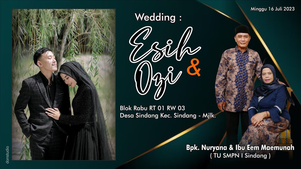 LIVE STREAMING WEDDING ESIH & OZI // DESA SINDANG - YouTube