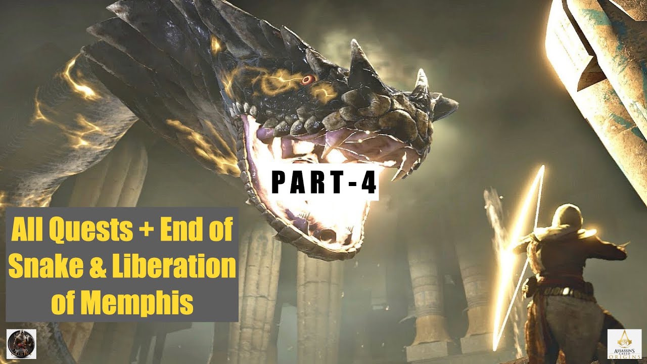 AC Origins End of Lizard + All Quests of Memphis #gaming # ...